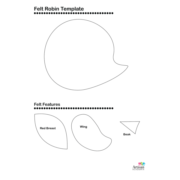 Felt Robin Craft Template – EYFS & KS1 for Fun Learning - artisan ...