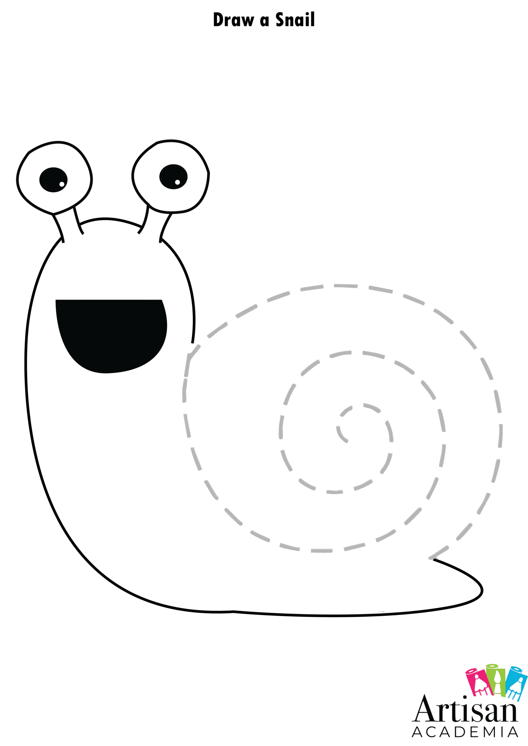 Snail Pencil Control Tracing Worksheets for EYFS Fine Motor Skills